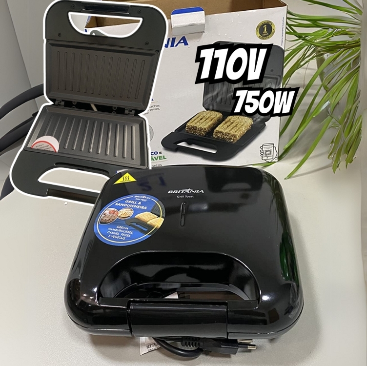 Grill, Toast Bgr01p, 750W, Preto, 220v, Britânia